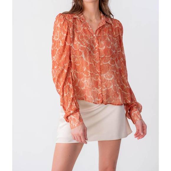 Lavender Brown | Tops | New Lavender Brown Saylor Top In Multi Rust ...